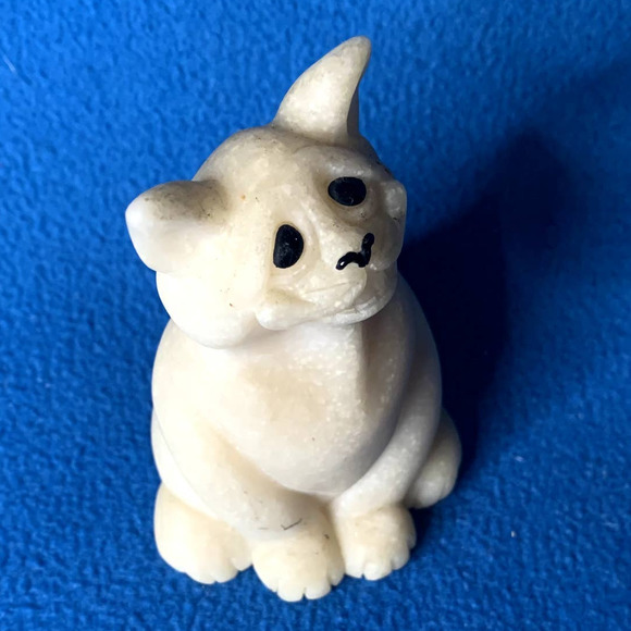 Holiday | Vintage Stone Sculpture Quarry Critters Cat Figurine 2nd ...